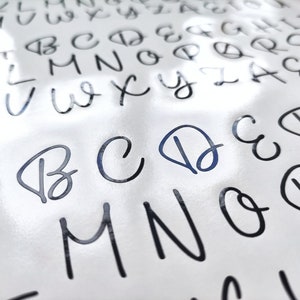 Alphabet Decals, Script Font, Self Adhesive Transfers, Premium ...