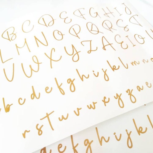 Alphabet Decals Script Font Self Adhesive Transfers Premium - Etsy