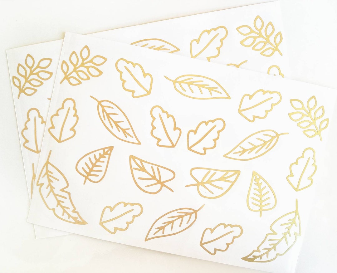20 Leaf Stickers, Self Adhesive Decals, Individual Leaves Wall Decor ...