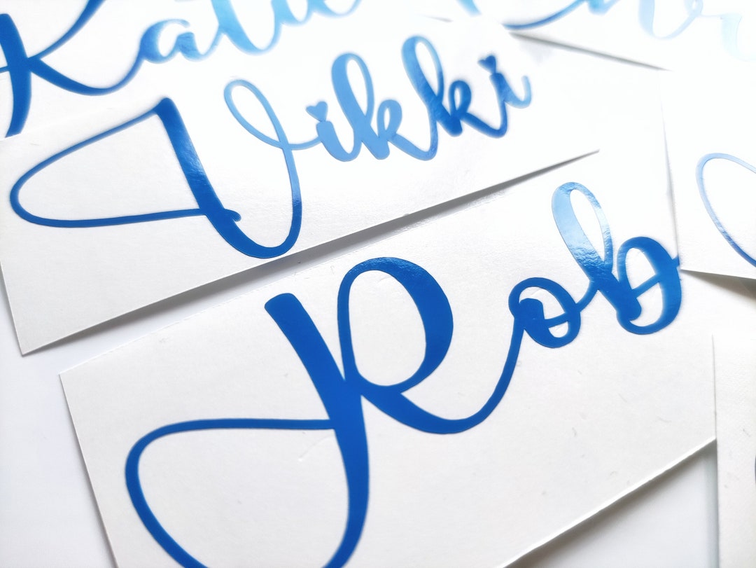 Elegant Wedding Glass Name Decals: Personalized Vinyl Stickers - Etsy