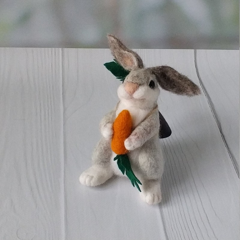 Needle Felted Rabbit - Etsy