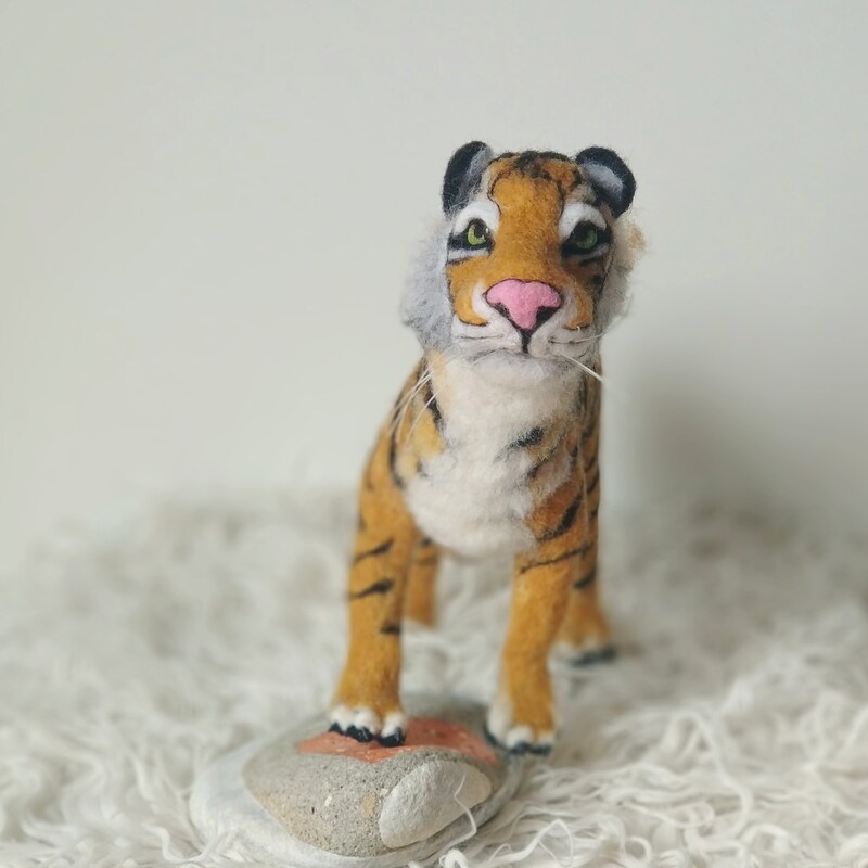 Felt Tiger - Etsy UK