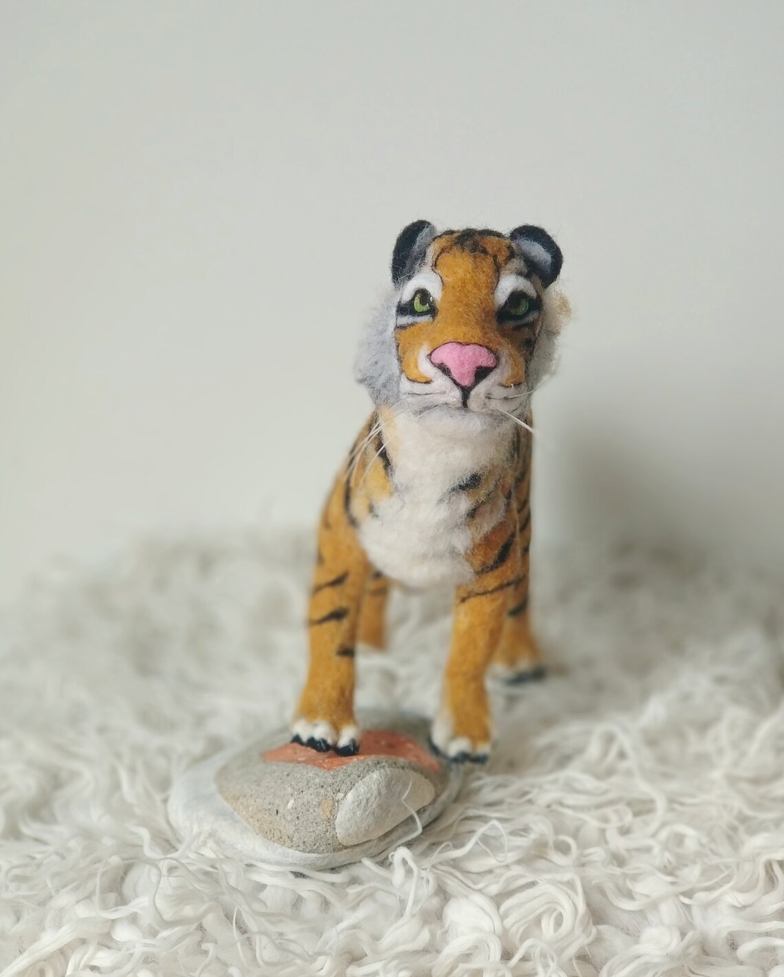 Tiger Felting Custom Toy Realistic Tiger Sculpture Wool Needle Toy ...