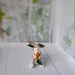 Needle Felted Bunny Gray and White Wool Rabbit With Carrot Miniature ...