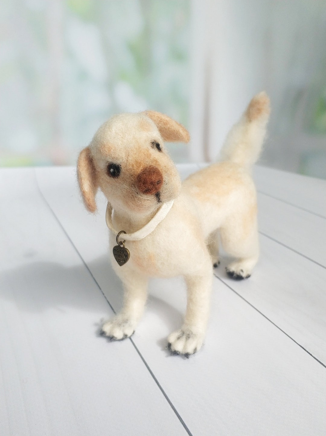 Needle Felted Dog Felted Animal Wool Felt Woolen Sculpture Needle ...