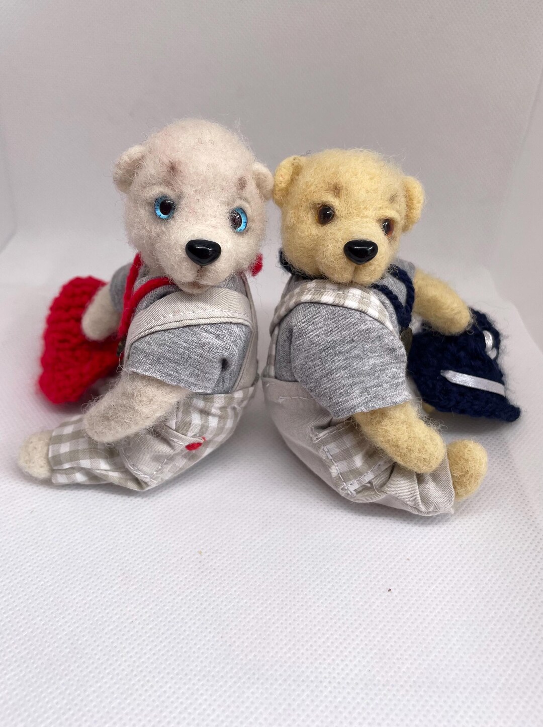 Felted Wool Bears Wool Sculpture Wool Felting Toy Cool Christmas Gift ...