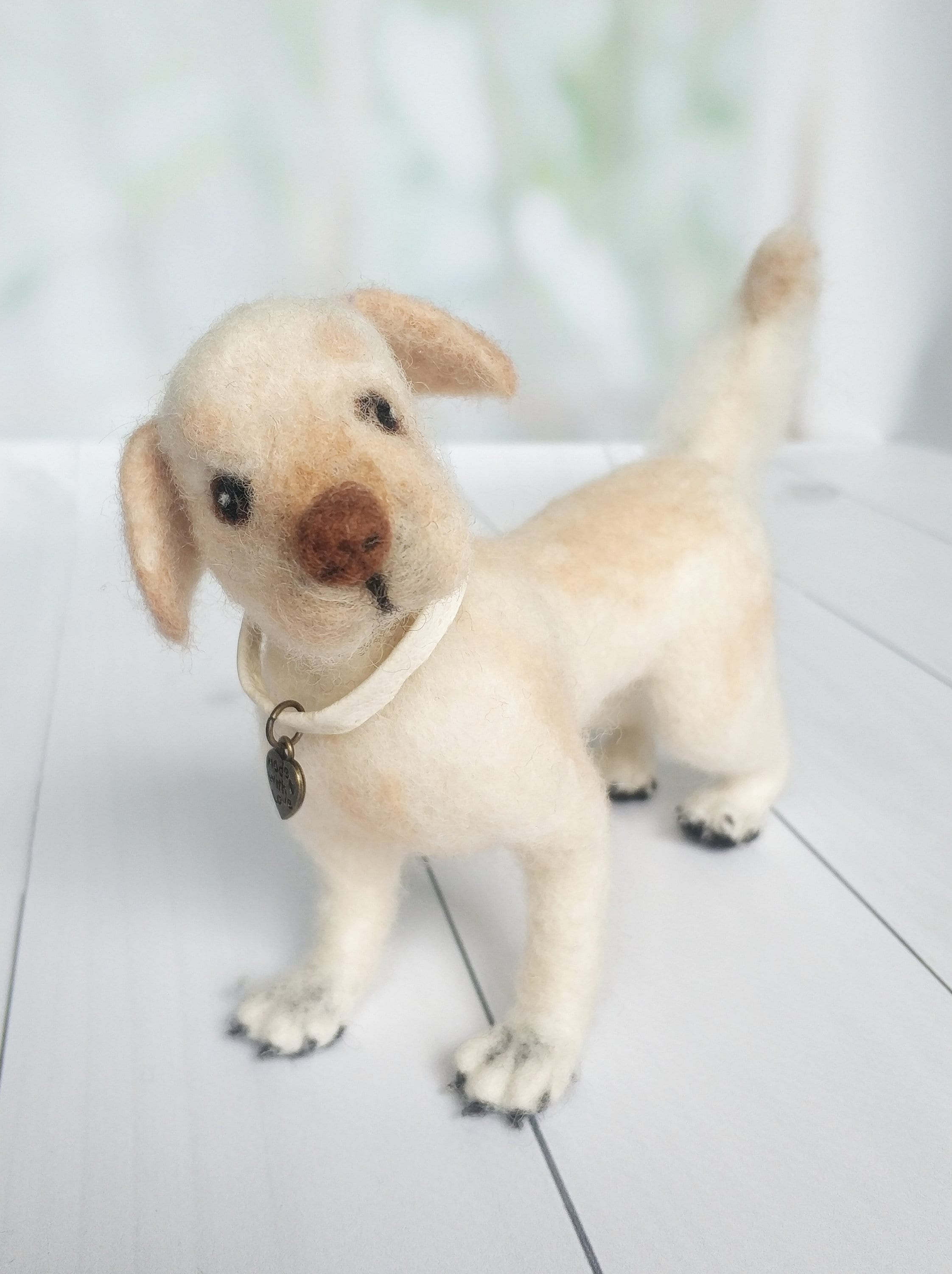 Needle Felted Dog Felted Animal Wool Felt Woolen Sculpture Needle ...