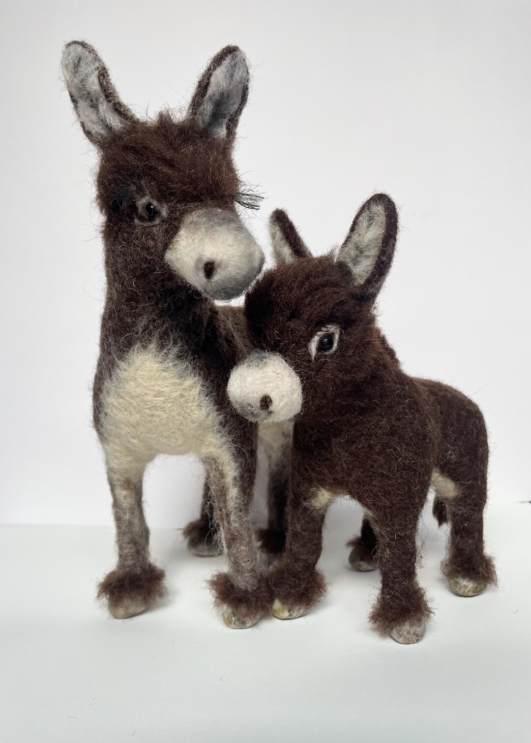 Needle Felting Donkey Felted Animals Collectible Dolls Christmas Gift ...