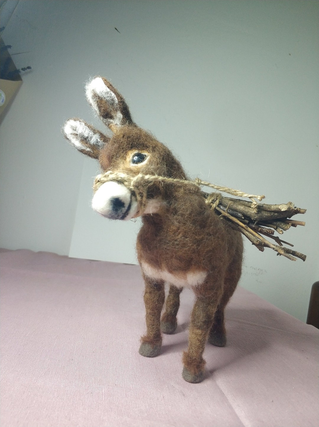 Needle Felting Donkey Felted Animals Collectible Dolls Felt Toys ...