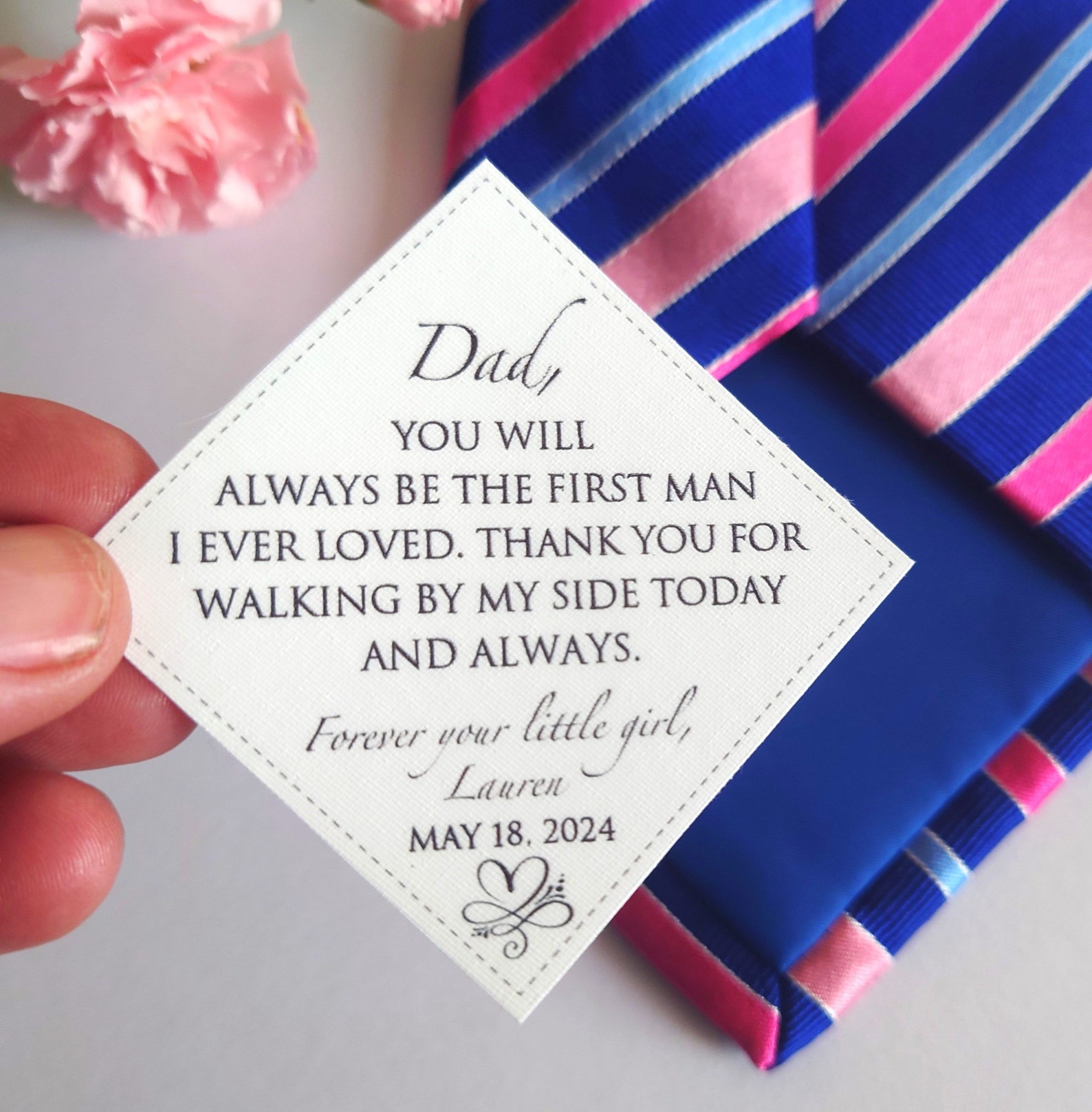 Dad You Will Always Be the First Man I EVER Loved Tie Patch - Etsy