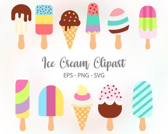 Summer Clipart Set With Cute Kawaii Cartoon Characters. 34 Digital ...