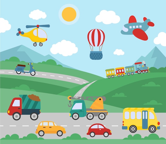 Transportation Clipart Background