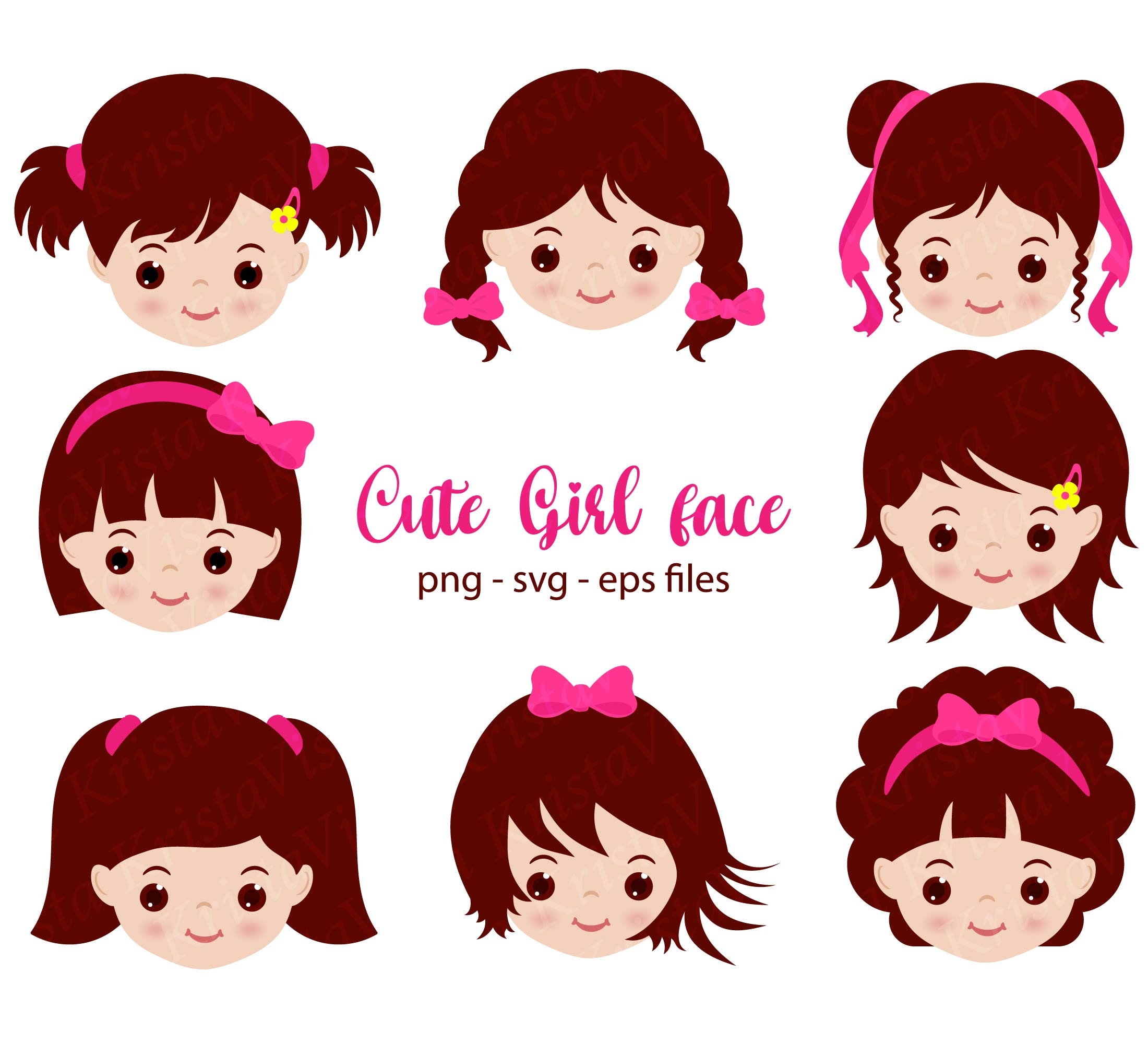 Beautiful Woman Face Clipart