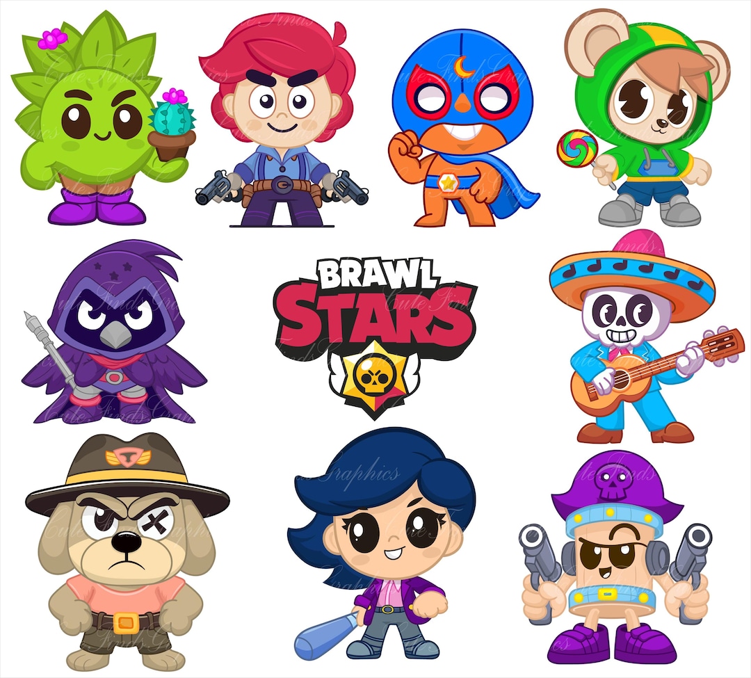 Brawl Stars Characters PNG, Spike,colt,leon,crow,el Primo,poco,bibi ...