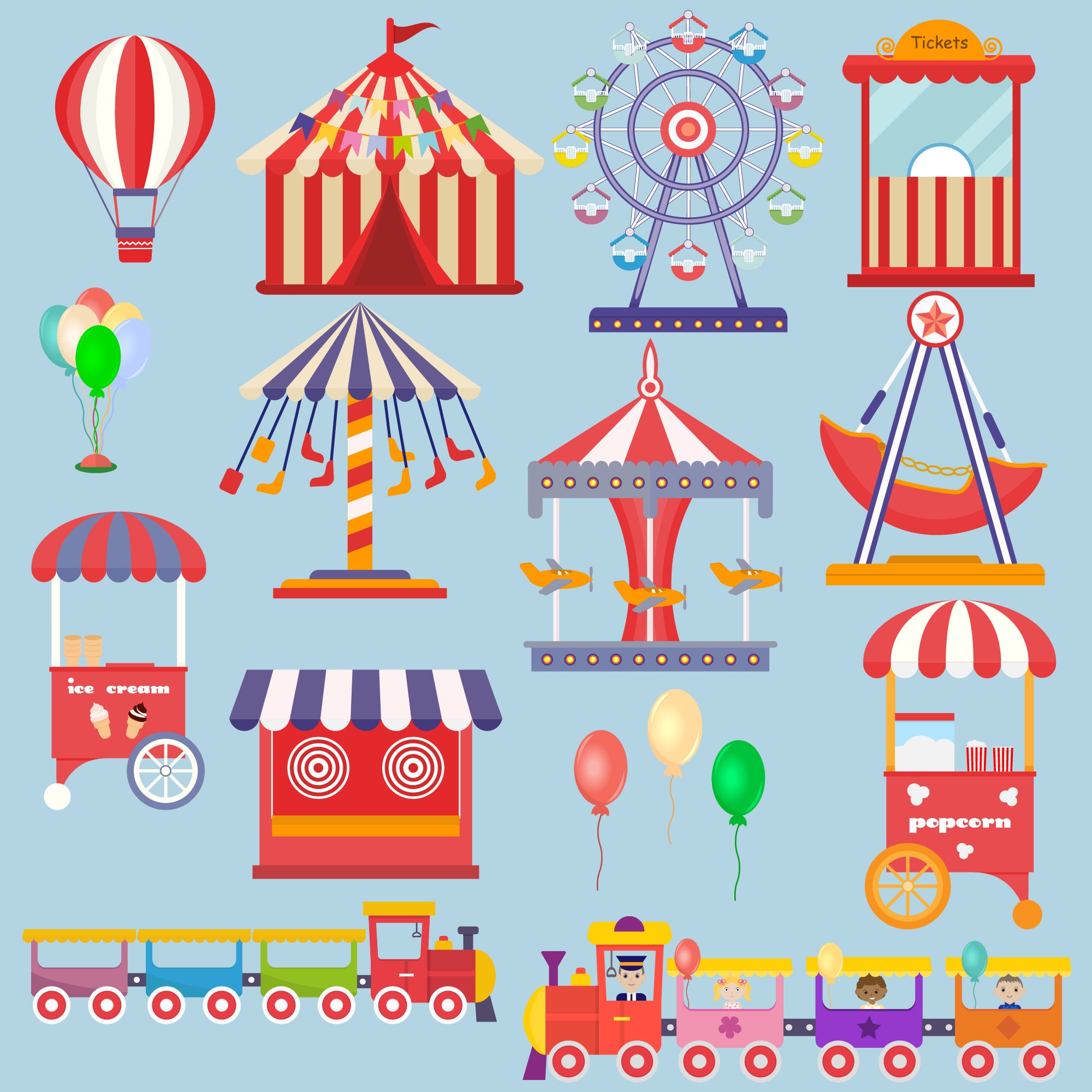 Amusement Park Ride Clipart