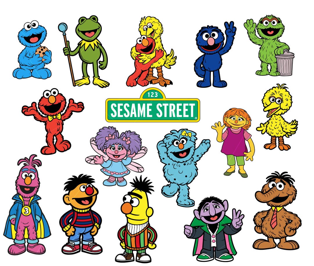 Sesame Street Characters PNG, Sesame Street PNG, Sesame Street ...