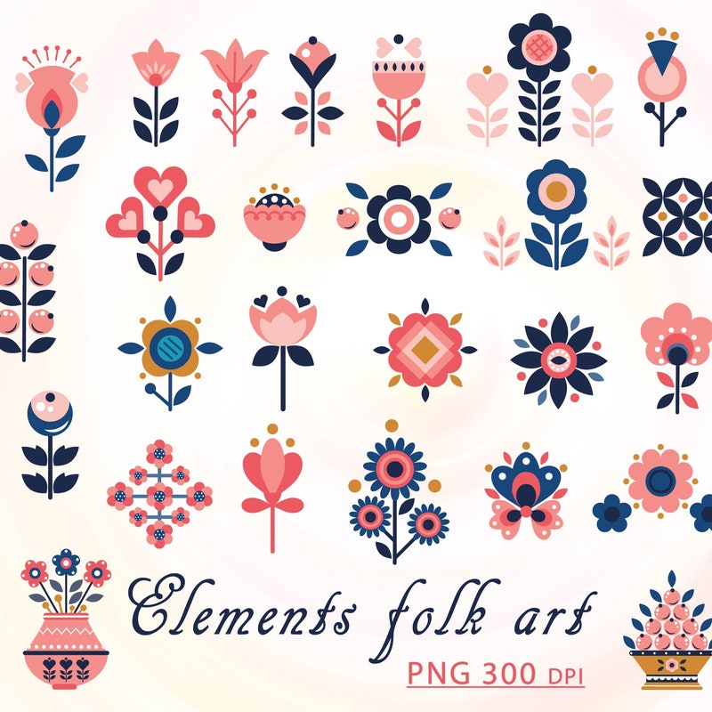 Folk Art Svg - Etsy
