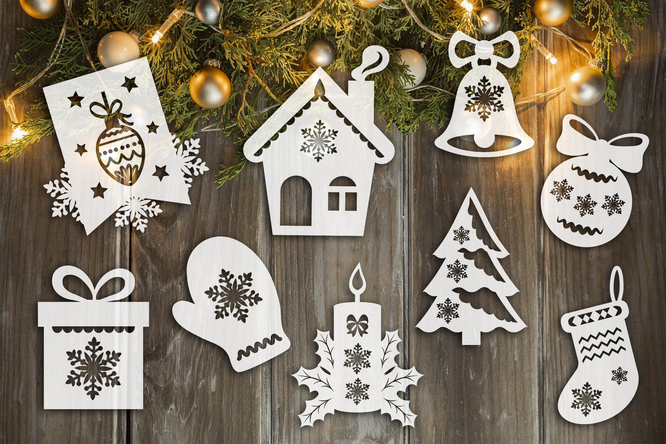 Christmas Set, Pictures for Cutting, PNG, SVG - Etsy