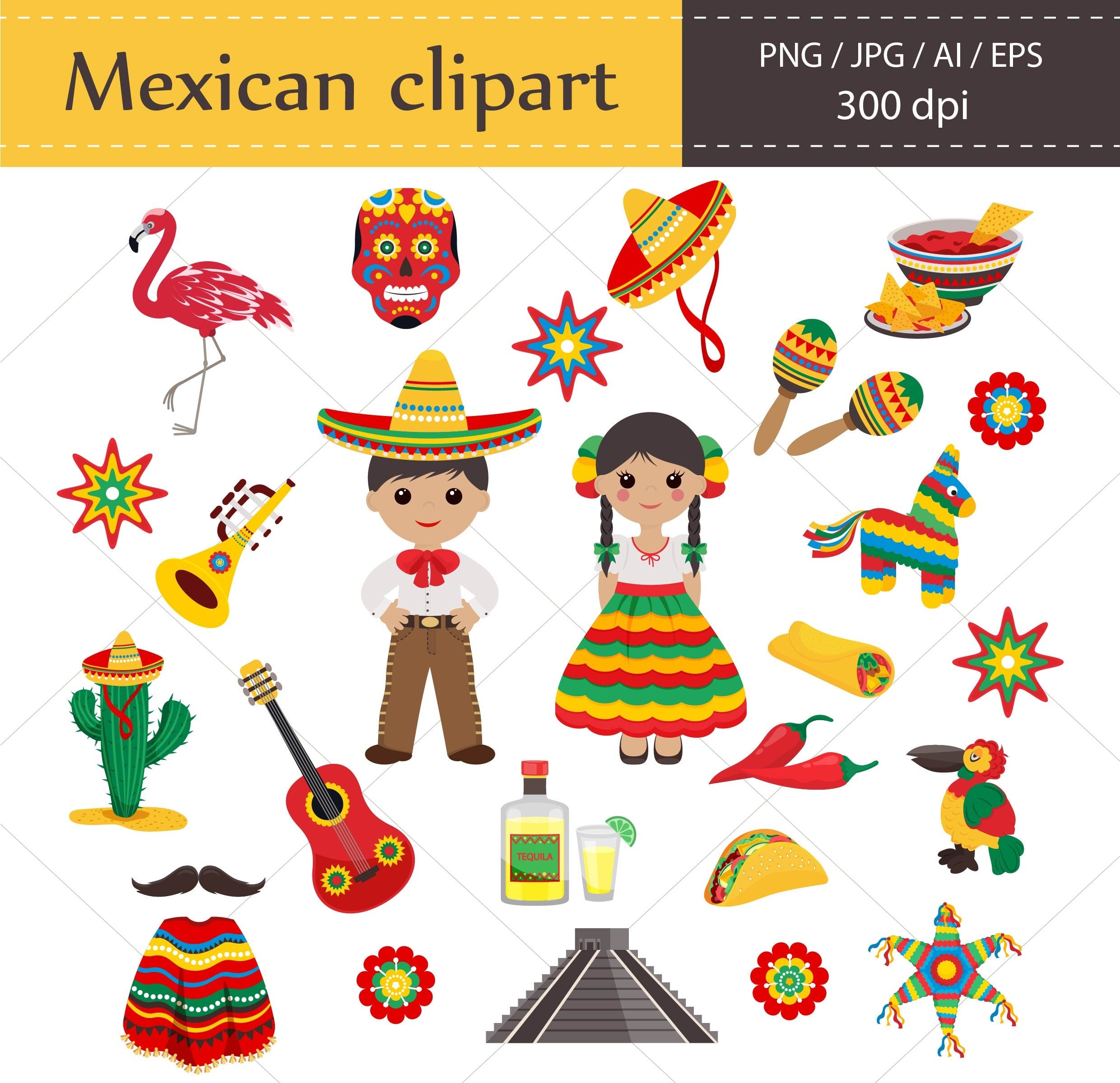 Mexican Clip Art - Etsy