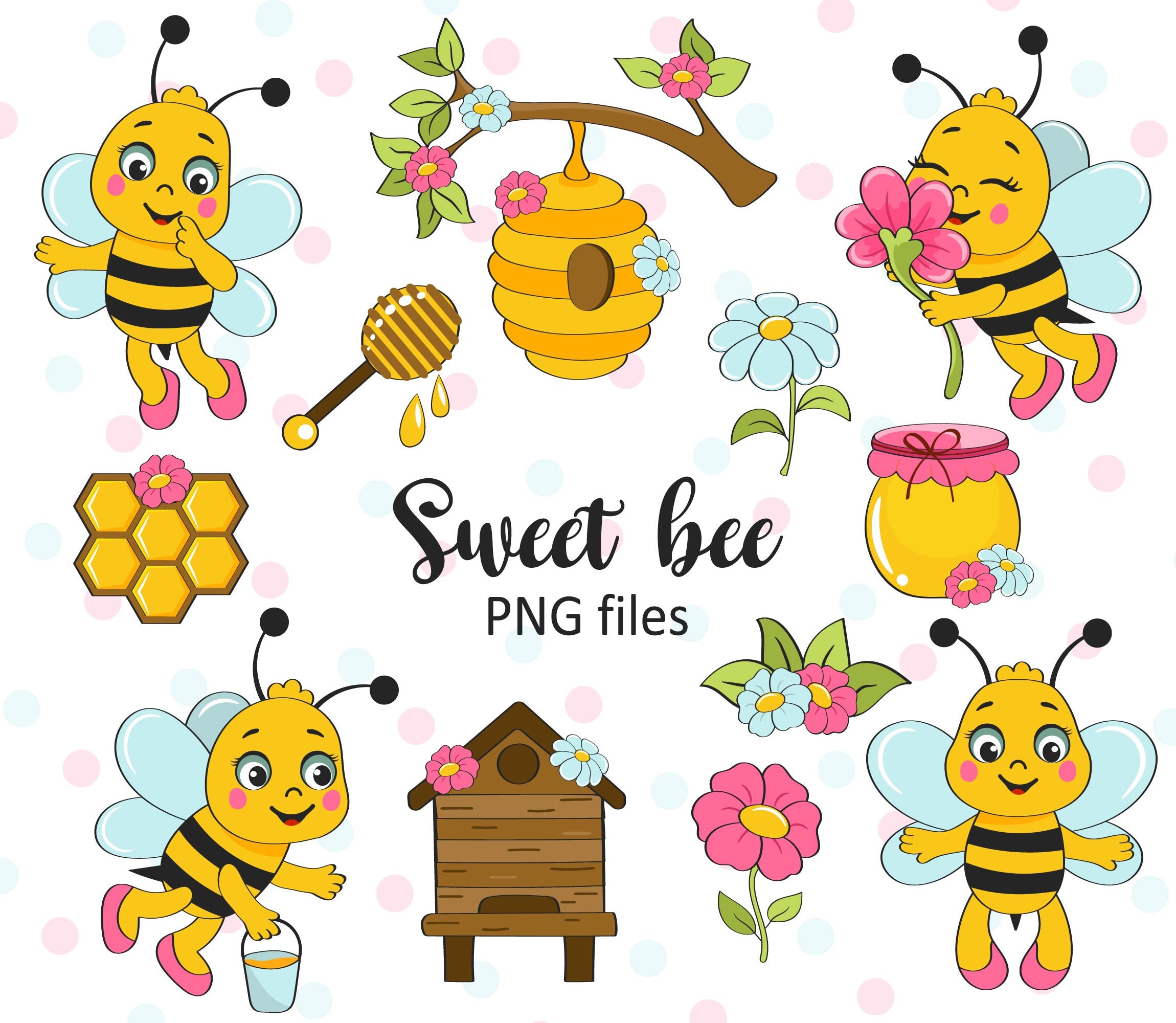Bees Clipart PNG , Clipart Set of Bees, Honey, Beehive, Cute Bees ... Bees Clipart PNG , Clipart Set of Bees, Honey, Beehive, Cute Bees ...