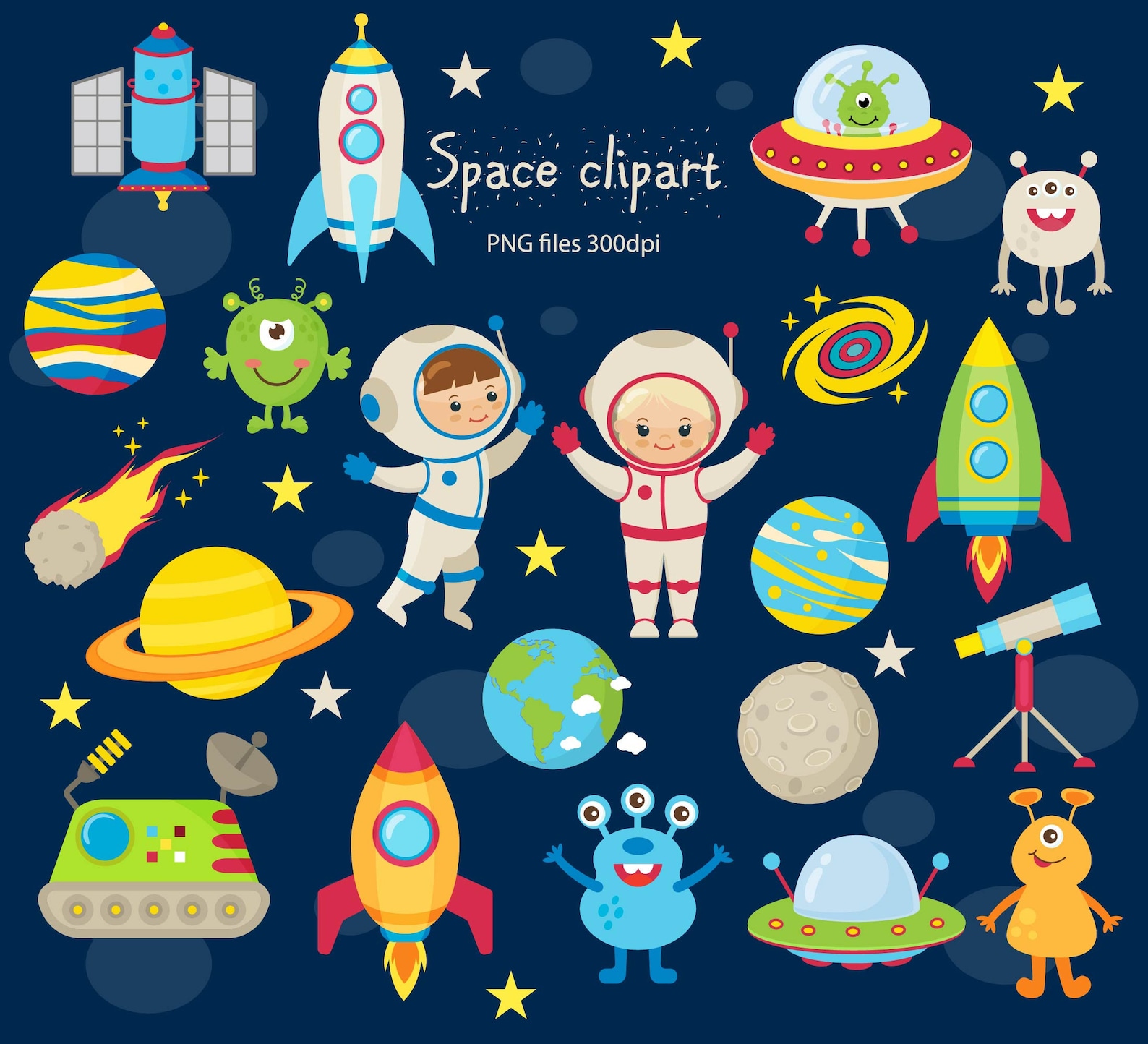 PNG Space Clipart PNG Images of Aliens, Spaceships, Astronauts, Planets ...