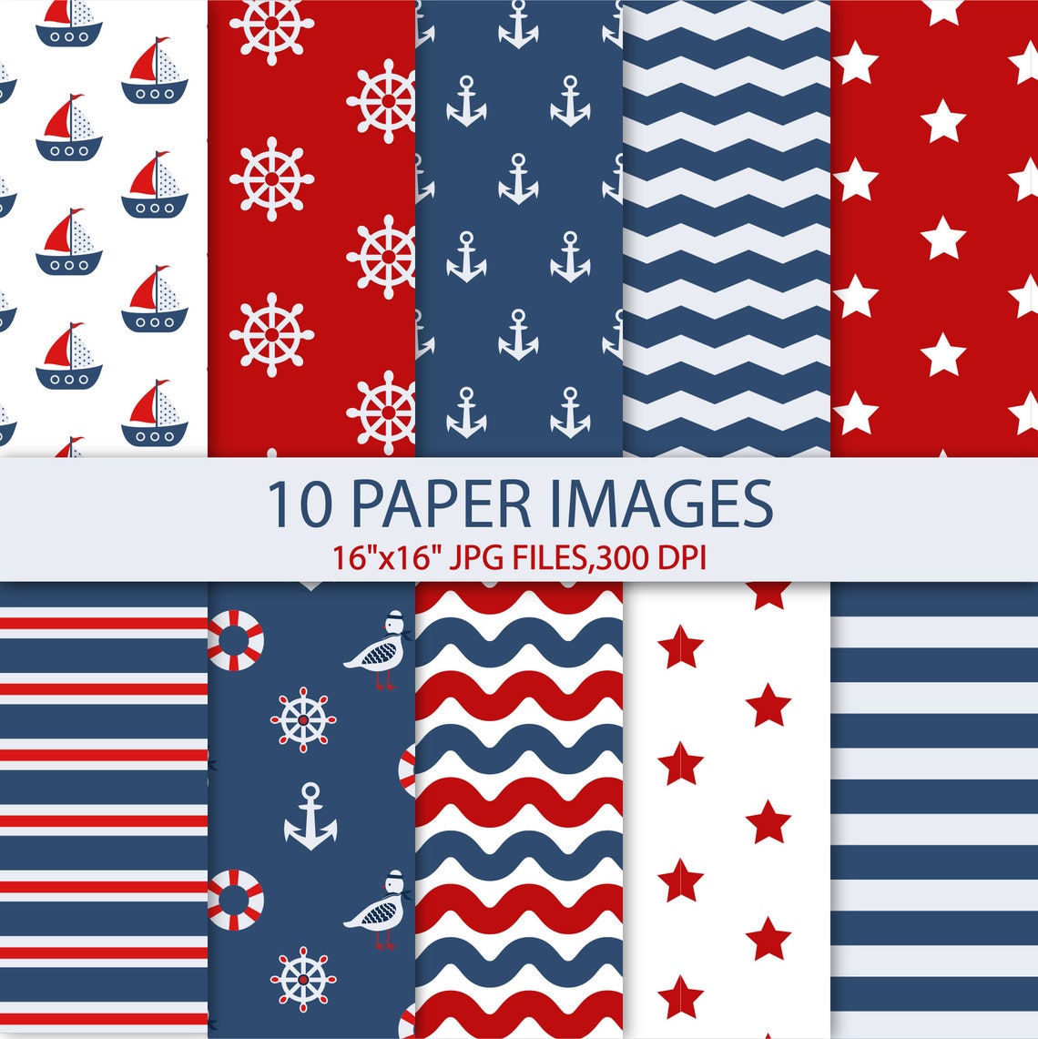 Nautical Clipart PNG. Nautical Clipart for Scrapbooking. Ocean Clipart ...