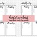 Hand.drawn.heart Simple.hearts Weekly Log Printable A5 - Etsy