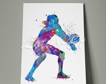 Volleyball wall art | Etsy