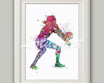 Volleyball wall art | Etsy