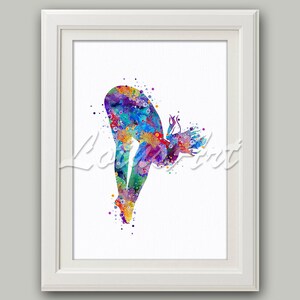 Springboard Diving Art Watercolor Print Water Sport Diver - Etsy