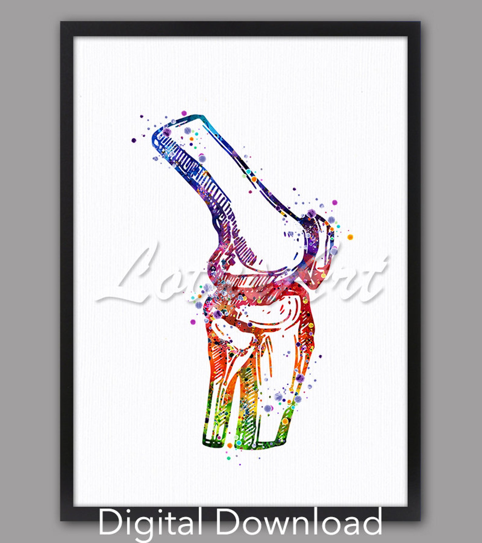 DIGITAL DOWNLOAD Knee Joint Wall Art Anatomy Medical Prints - Etsy
