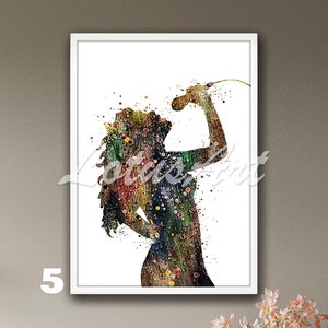 Girl Singing Wall Art Watercolor Print Kids Room Decor Painting Nursery ...