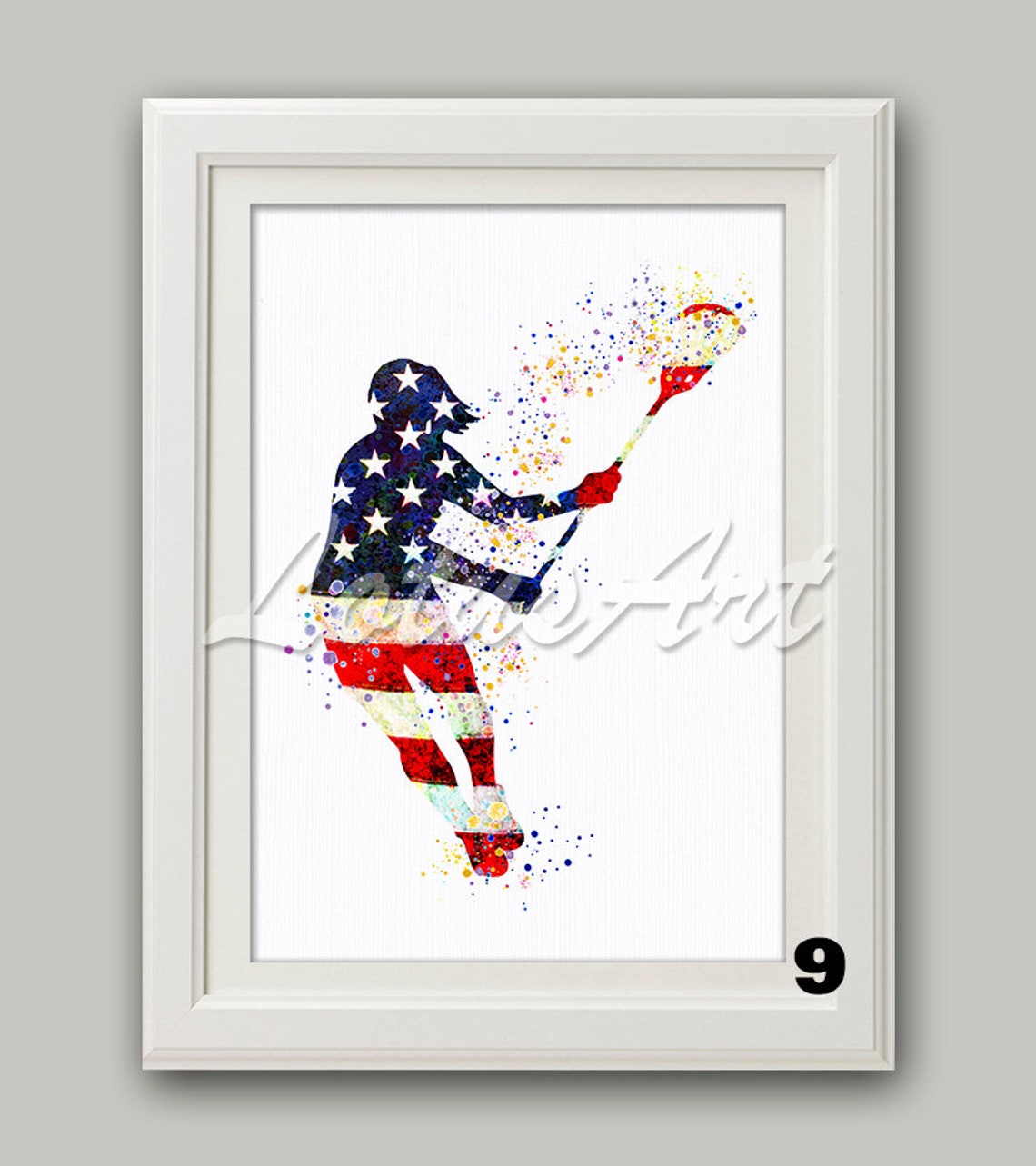 Girl Lacrosse Art Watercolor Print Sports Poster Home Decor - Etsy