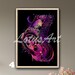 Pregnancy Wall Art Black Background Framed Watercolor Print Expect Baby ...