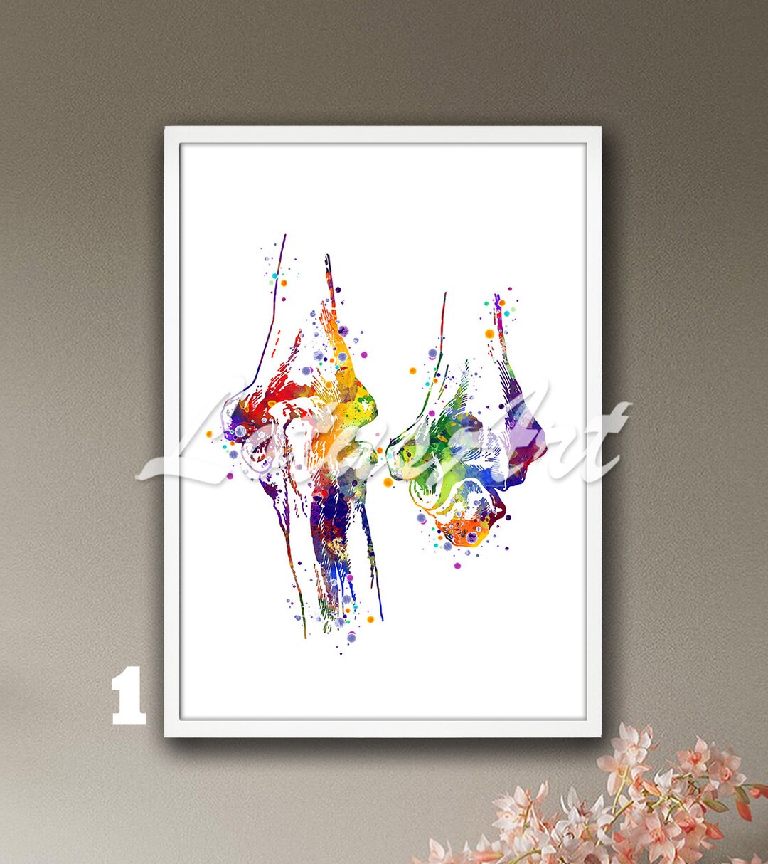 Elbow Joint Wall Art Framed Anatomy Medical Print Arm Bones ...