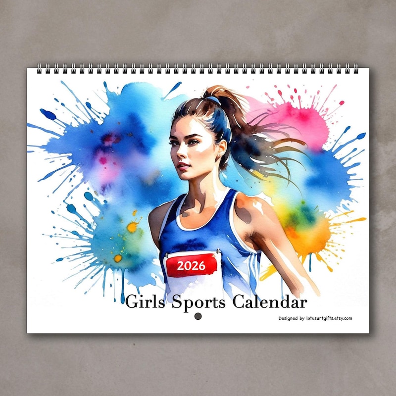 Sports Girls Calendar 2026 - Etsy