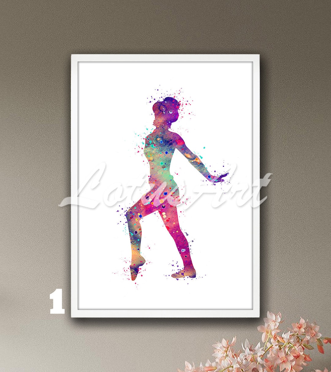 Tap Dancer Wall Art Watercolor Print Painting Modern Dance Poster Girls ...