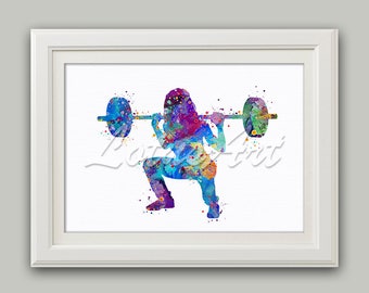 Girl Squat Poster - Etsy