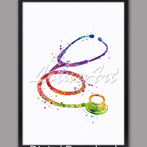 DIGITAL DOWNLOAD Spine Art Watercolor Print Anatomy Poster - Etsy