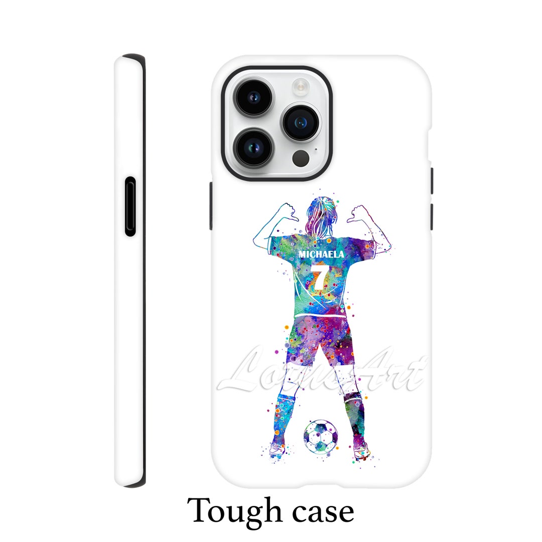 IPhone Sports Case Personalised Soccer Girl With Name and Number ...