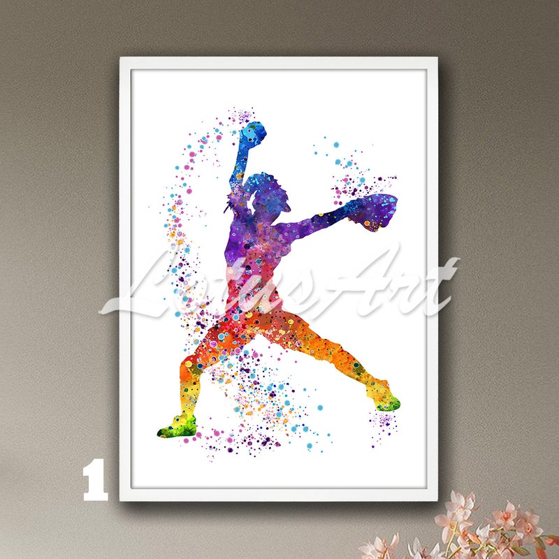 Softball Art - Etsy