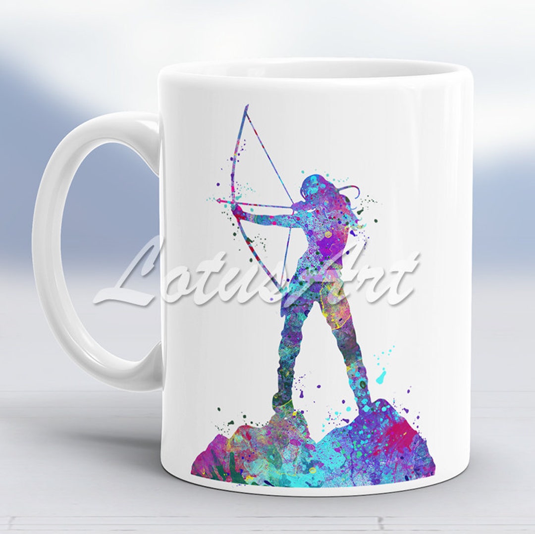 Archery Girl Ceramic Mug Sports Gifts Personalized Coffee Cup - Etsy