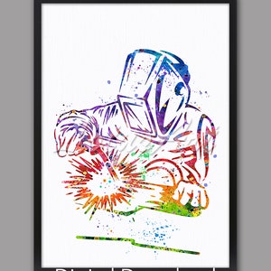 Welding Art Watercolor Print: Air Welder Poster (digital Download ...