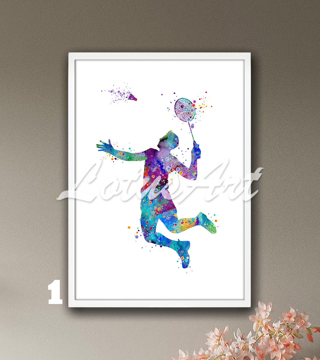 Badminton Jump Smash Clipart Flowers