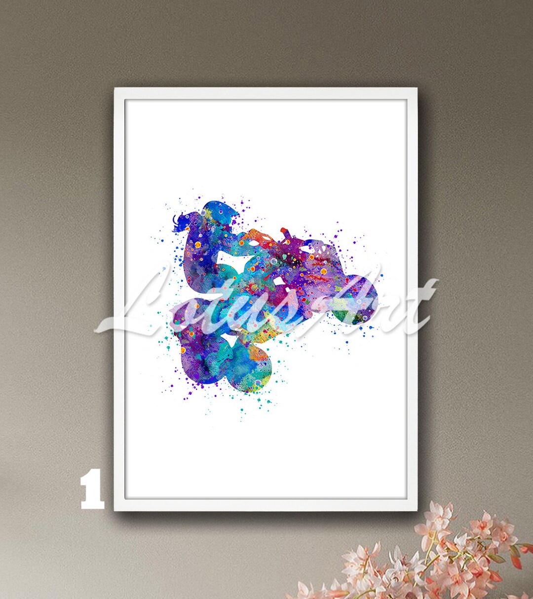 ATV Watercolor Print: Personalized Quad Rider Art - Etsy