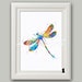 Dragonfly Wall Art Watercolor Print Home Decor Kids Room Decor | Etsy