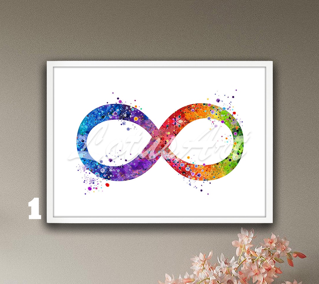 Infinity Symbol Art Watercolor Print Painting Yogi Zen Decor ...