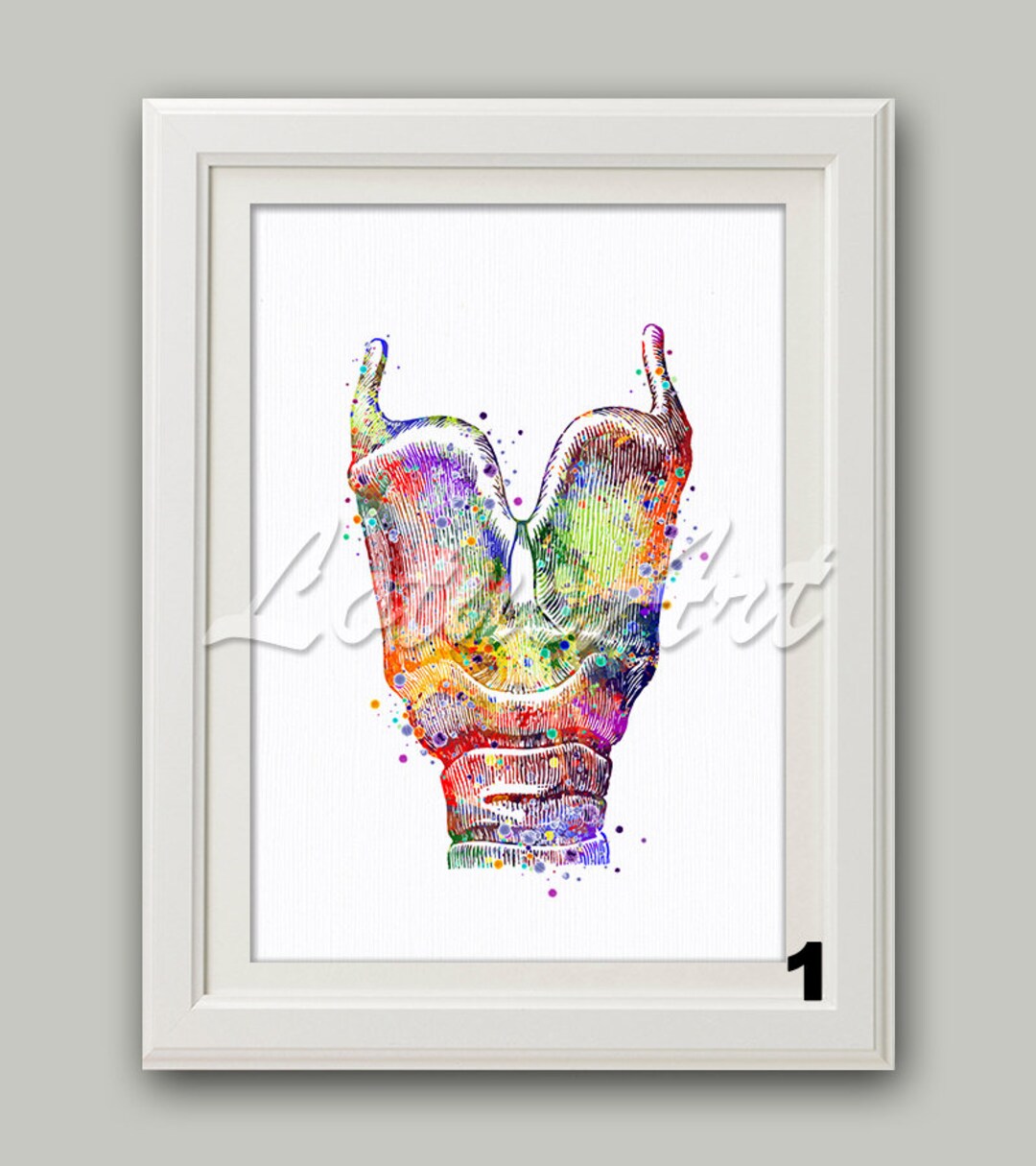 Larynx Anatomy Wall Art Voice Box Medical Prints Watercolor - Etsy