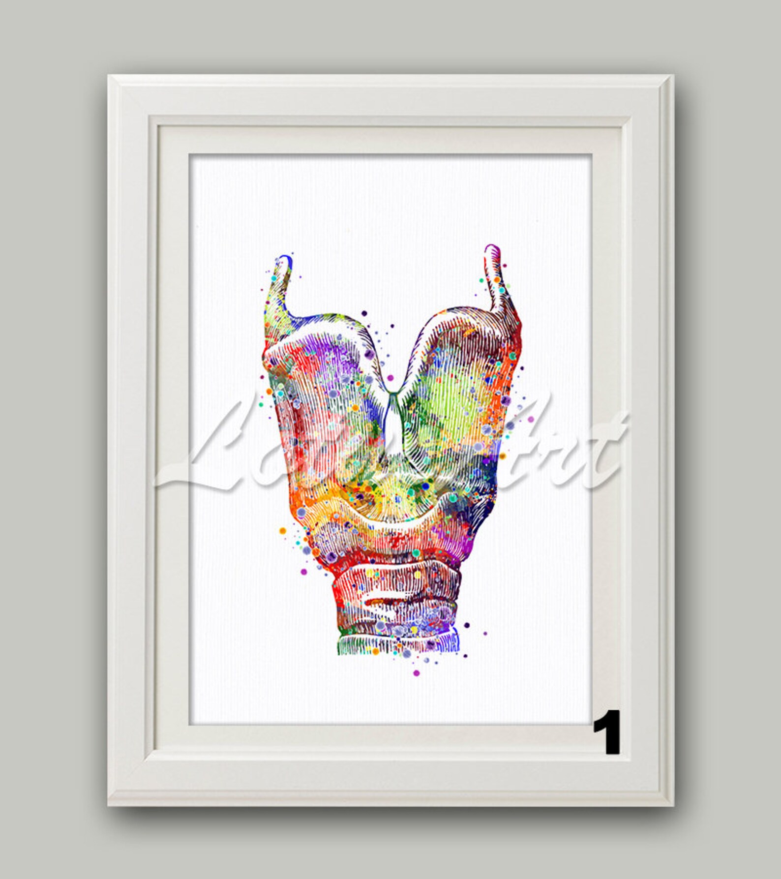 Larynx Anatomy Wall Art Voice Box Medical Prints Watercolor - Etsy