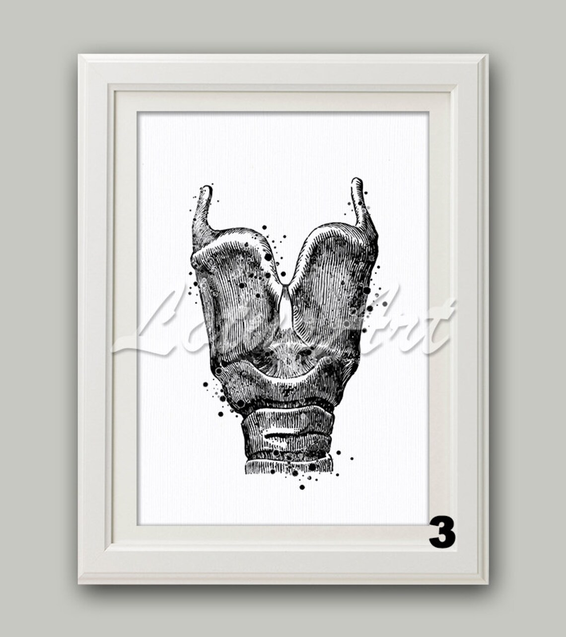 Larynx Anatomy Wall Art Voice Box Medical Prints Watercolor - Etsy